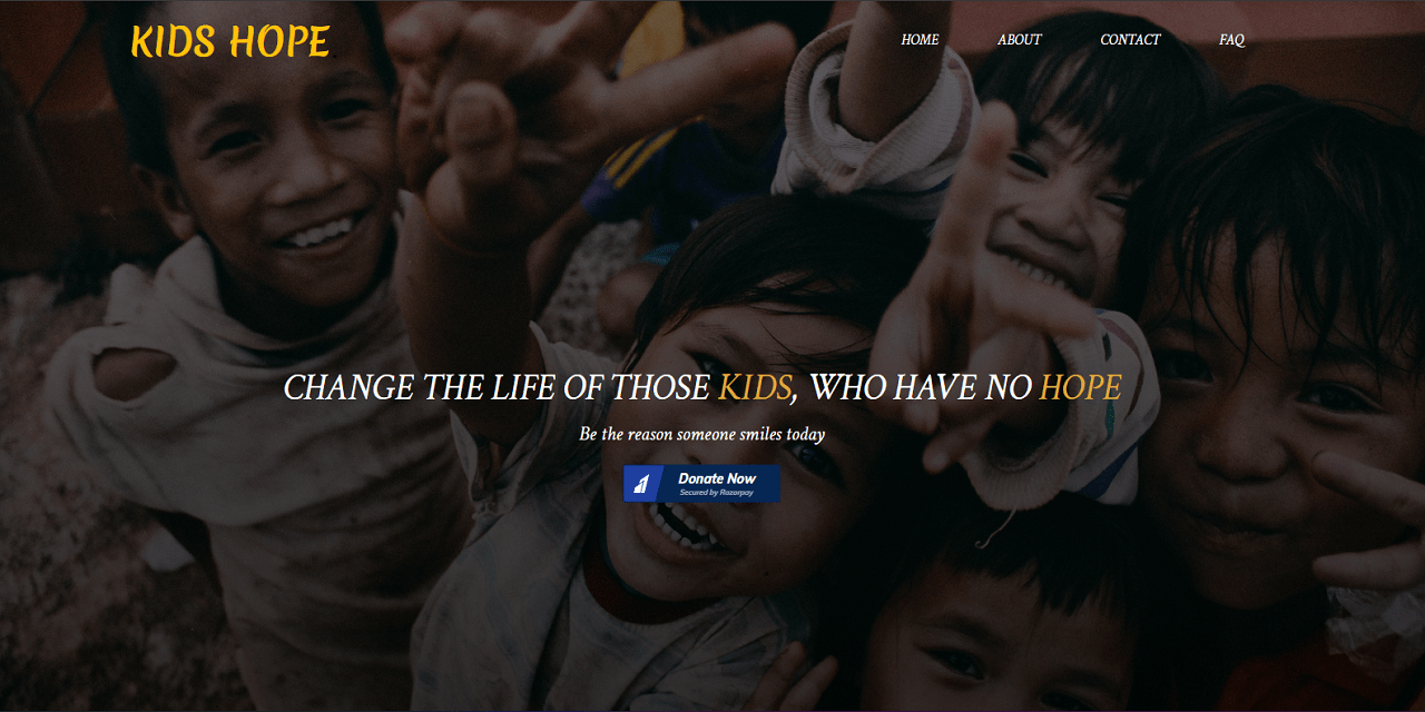 GitHub - HammadMomin/Kids-Hope-Charity-Website: Using HTML5 and CSS, I have made a Responsive ...