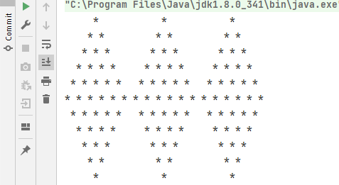 GitHub - sagarchaglani/java-program-to-make-3-diamonds: horizontal three diamonds
