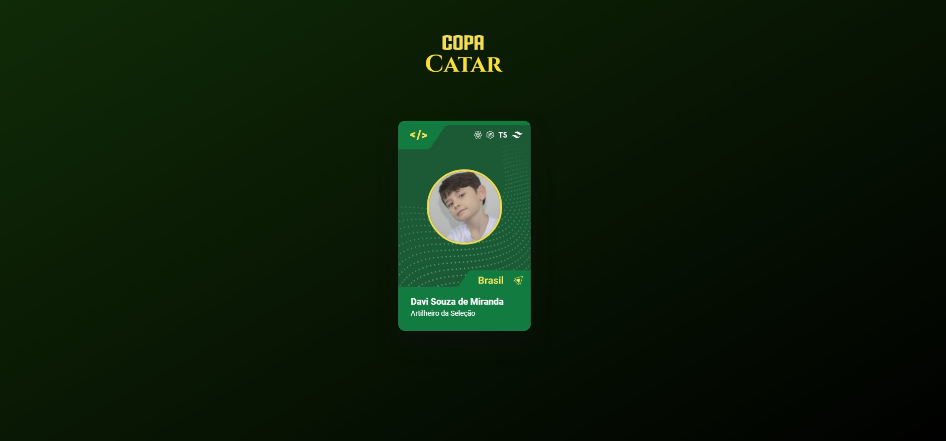 GitHub - patyfil/Card-Copa-Catar-Davi: Projeto da Rocketseat - figurinha da copa (HTML + CSS + JS)