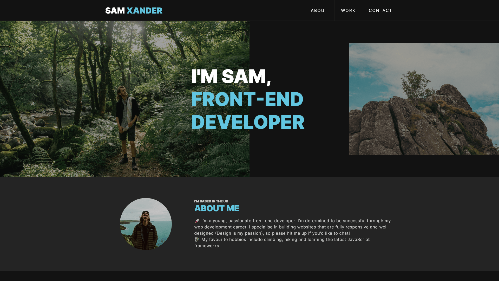 GitHub - sam-xander/portfolio: Portfolio page design, build and refactor