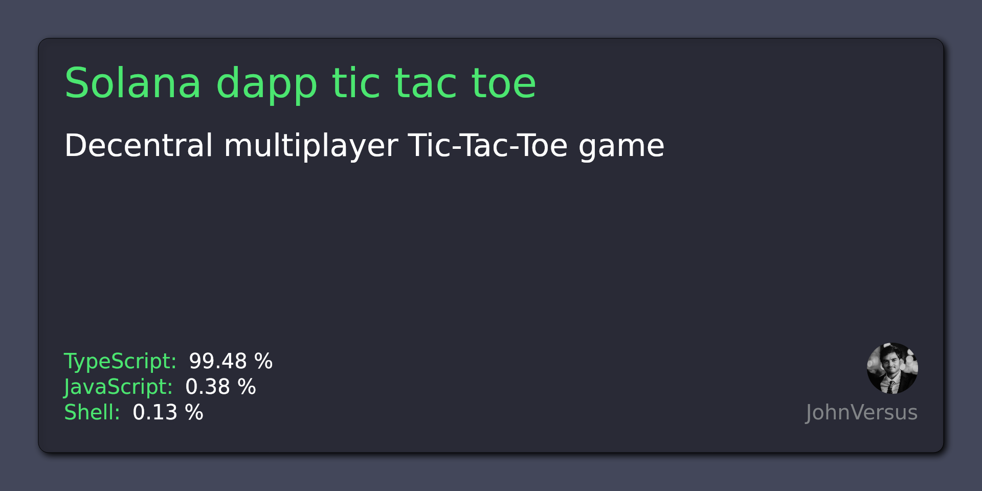 GitHub - JohnVersus/solana-dapp-tic-tac-toe: Decentral multiplayer Tic ...