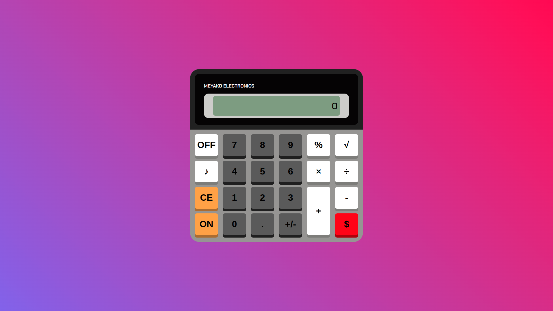 GitHub - MeYaKo98/Web-Calculator: A simple calculator build using HTML,CSS and JS