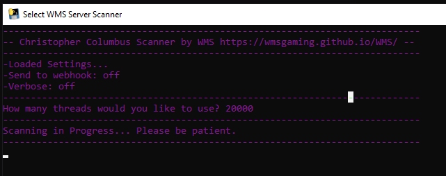 GitHub - WMSGaming/Columbus-Scanner: Server scanning software