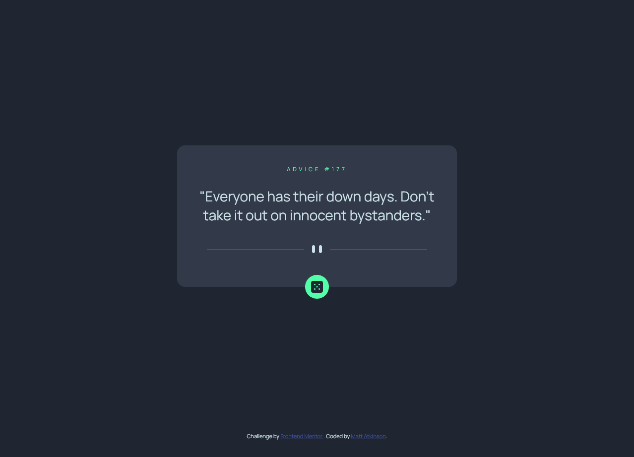 GitHub - matkinson01/advice-generator-app-main