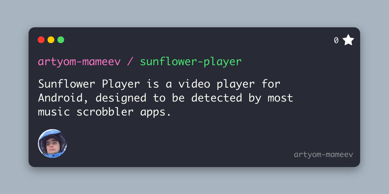 GitHub - artyom-mameev/sunflower-player: Sunflower Player is a video player for Android ...