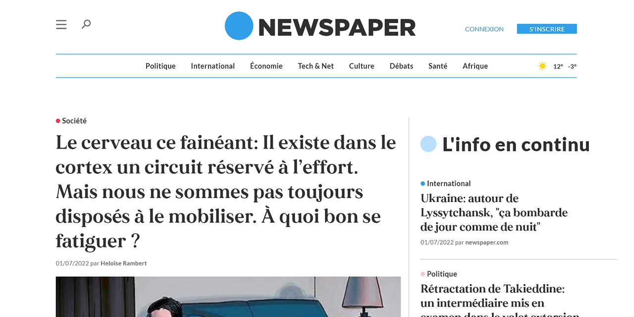 GitHub - TeddyMedjio/newspaper: Webdesign site d'informations