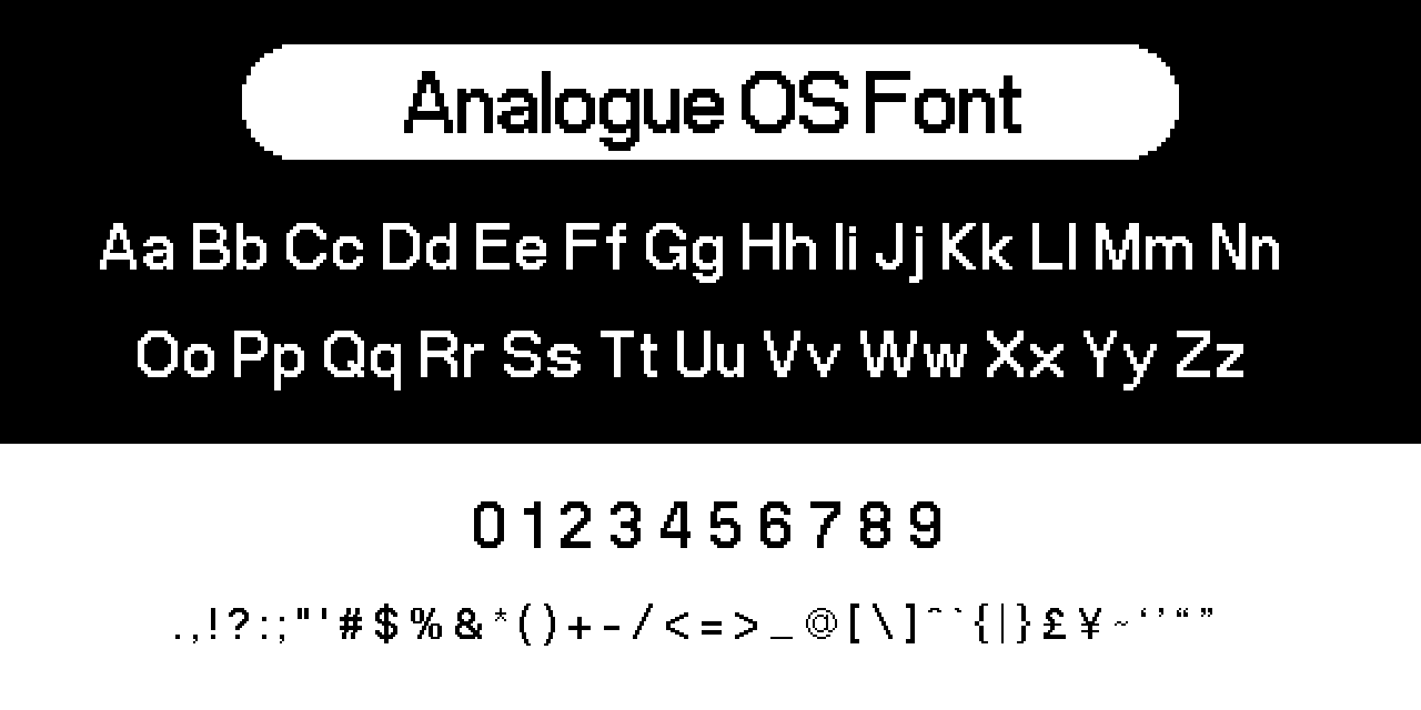 GitHub - AbFarid/analogue-os-font: A recreation of the font used in Analogue OS on Pocket.