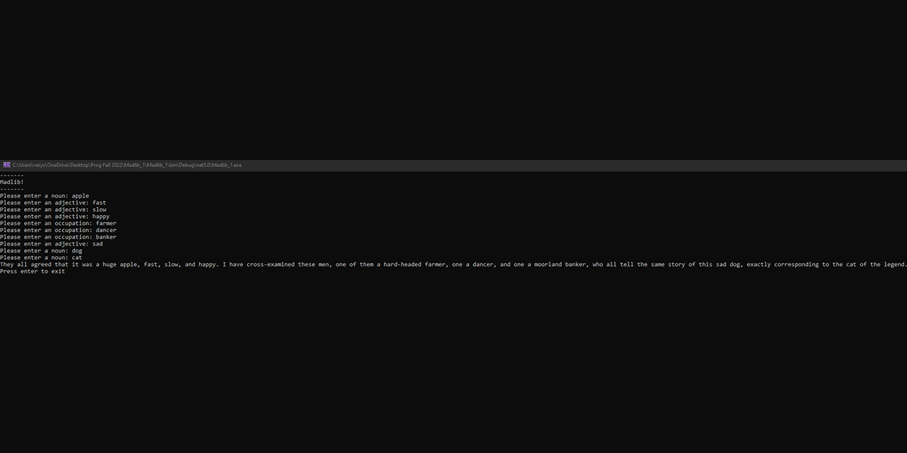 Github Emmaprathermadlib Assignment Madlib Assignment For Prog 101 02