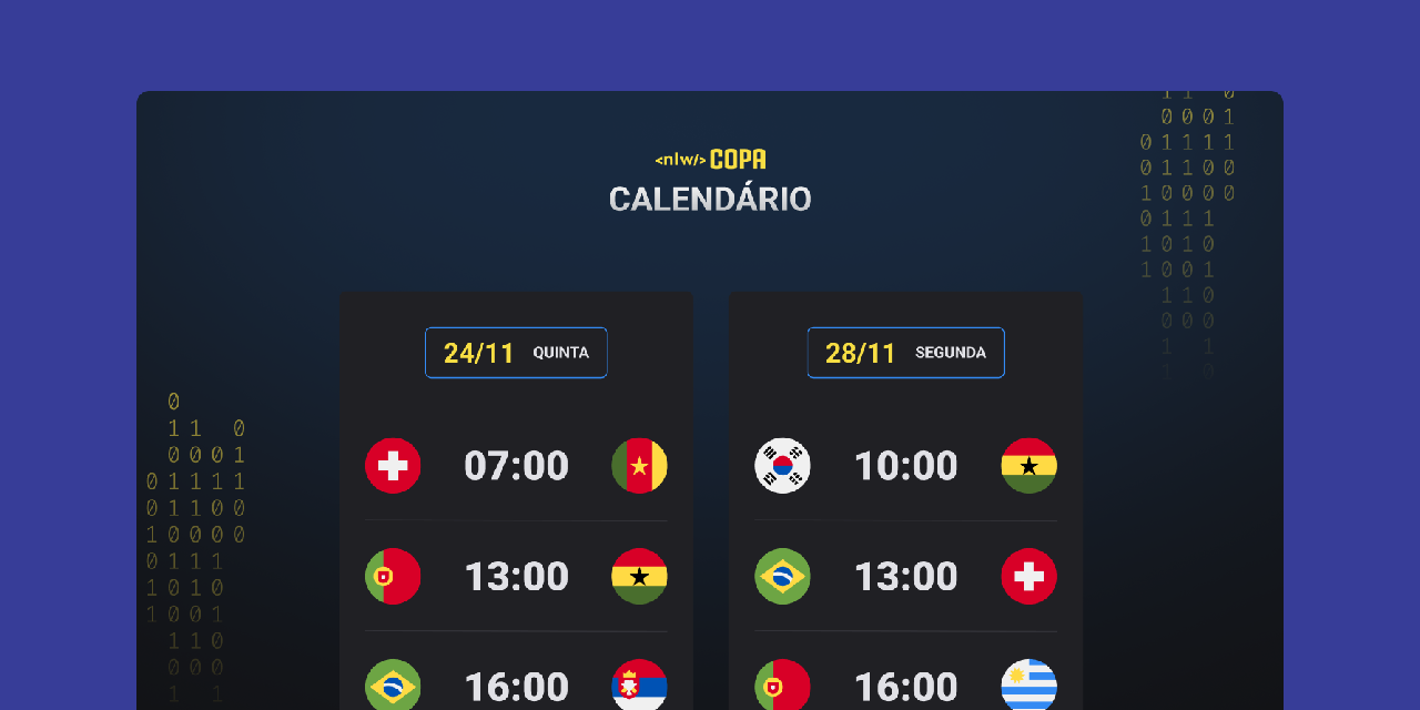 GitHub - DanildoSilva/nlw-world-cup-matches: Personal schedule of my favorite FIFA world cup ...