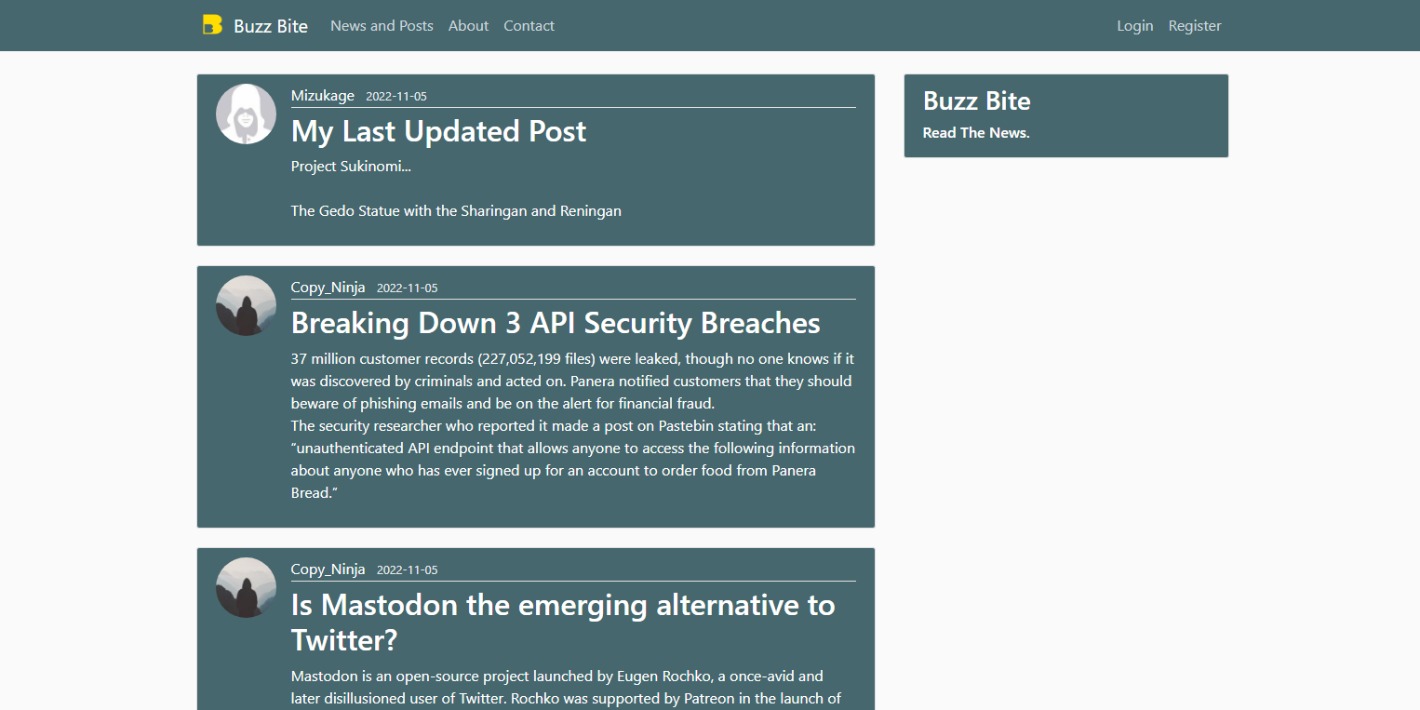 GitHub - Oluwatemmy/Buzz-Bite: Blog Website Using Flask