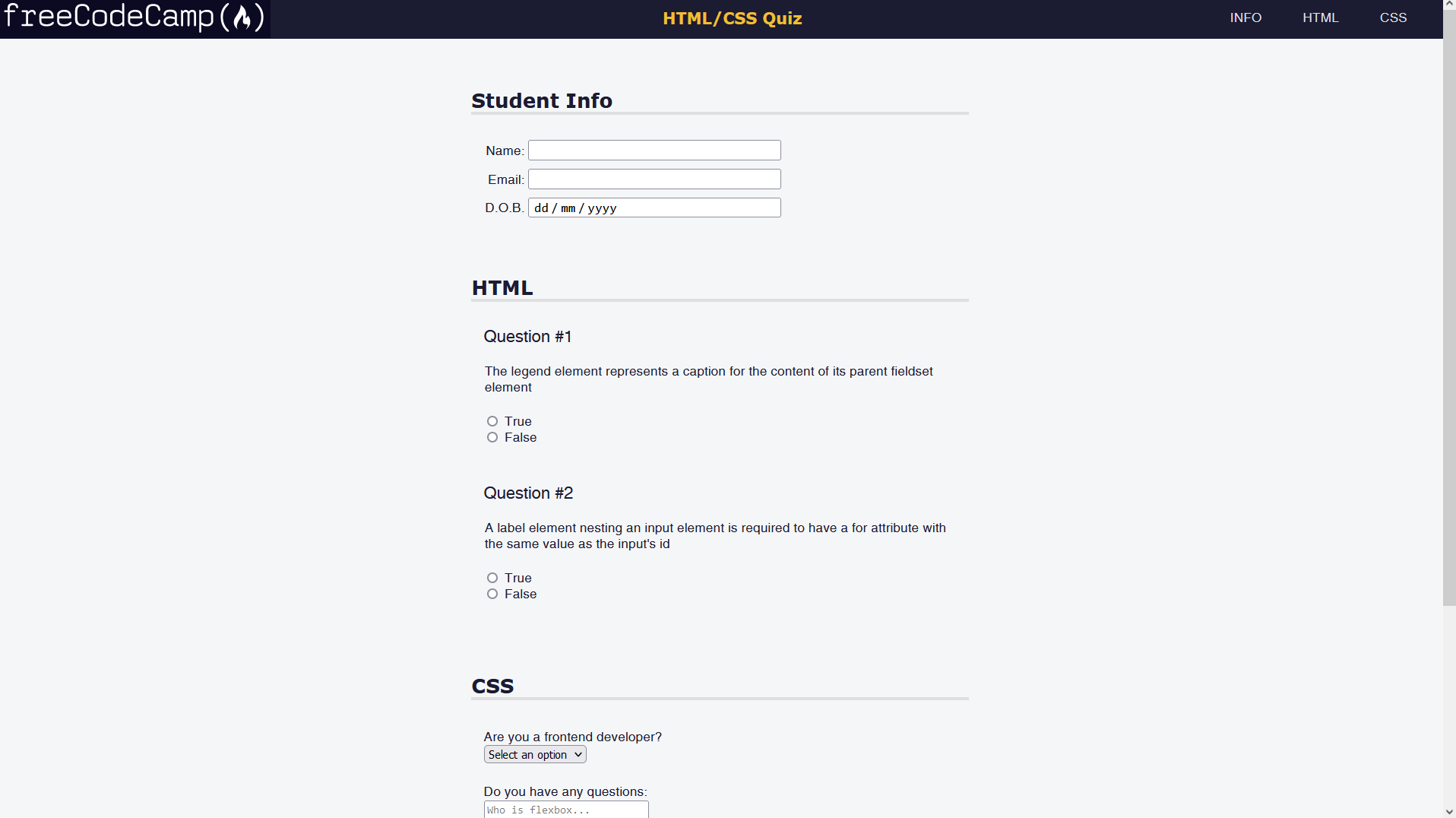GitHub - EeByGumm/fCC-Quiz
