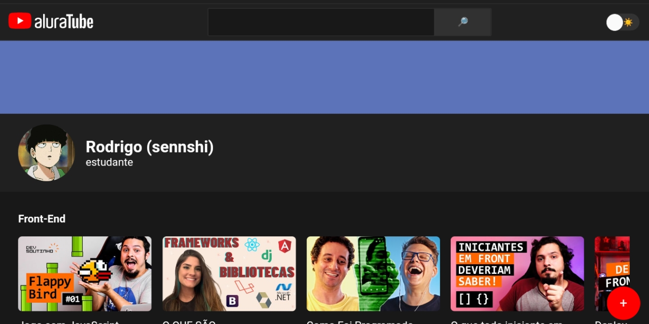 GitHub - orodrigojose/aluratube: 📼 Projeto realizado durante a imersão react 5 da Alura