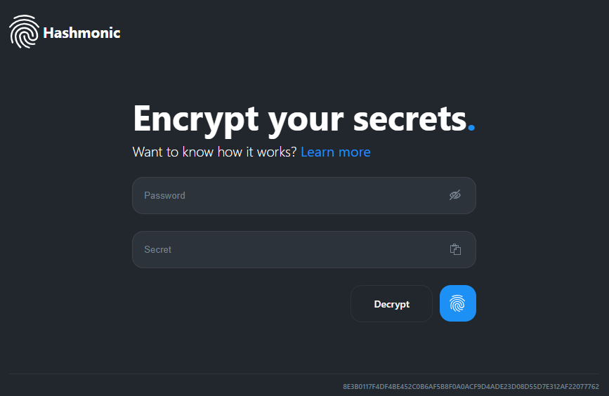 GitHub - Muhammad-1990/Hashmonic: Decentralised client side encryption