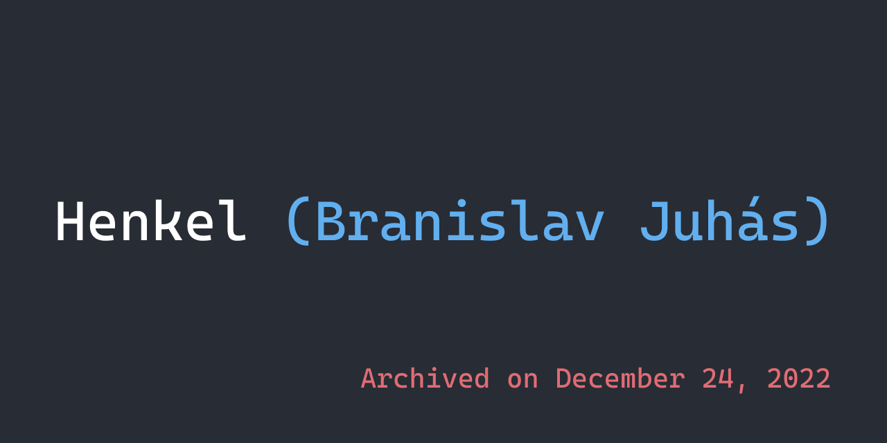 GitHub - branislavjuhaas/henkel: Predecessor of DN Henkel Vision | Professional faults ...