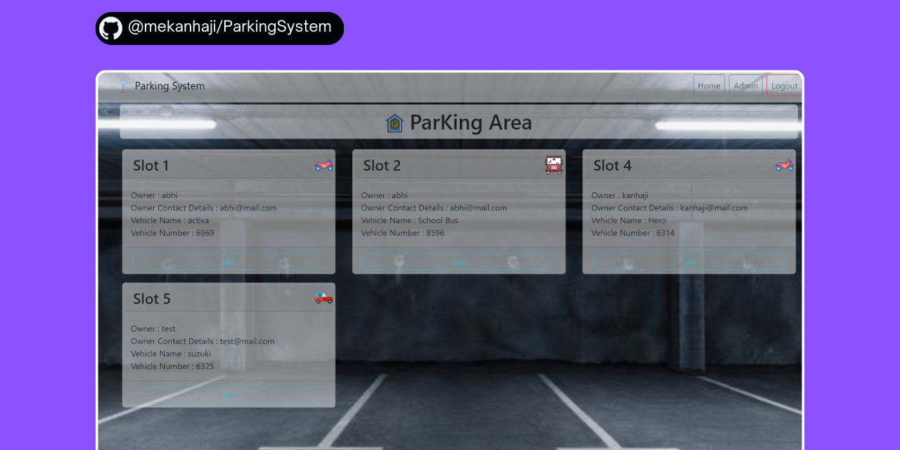 GitHub - mekanhaji/ParkingSystem: Parking System WebApp | Flask