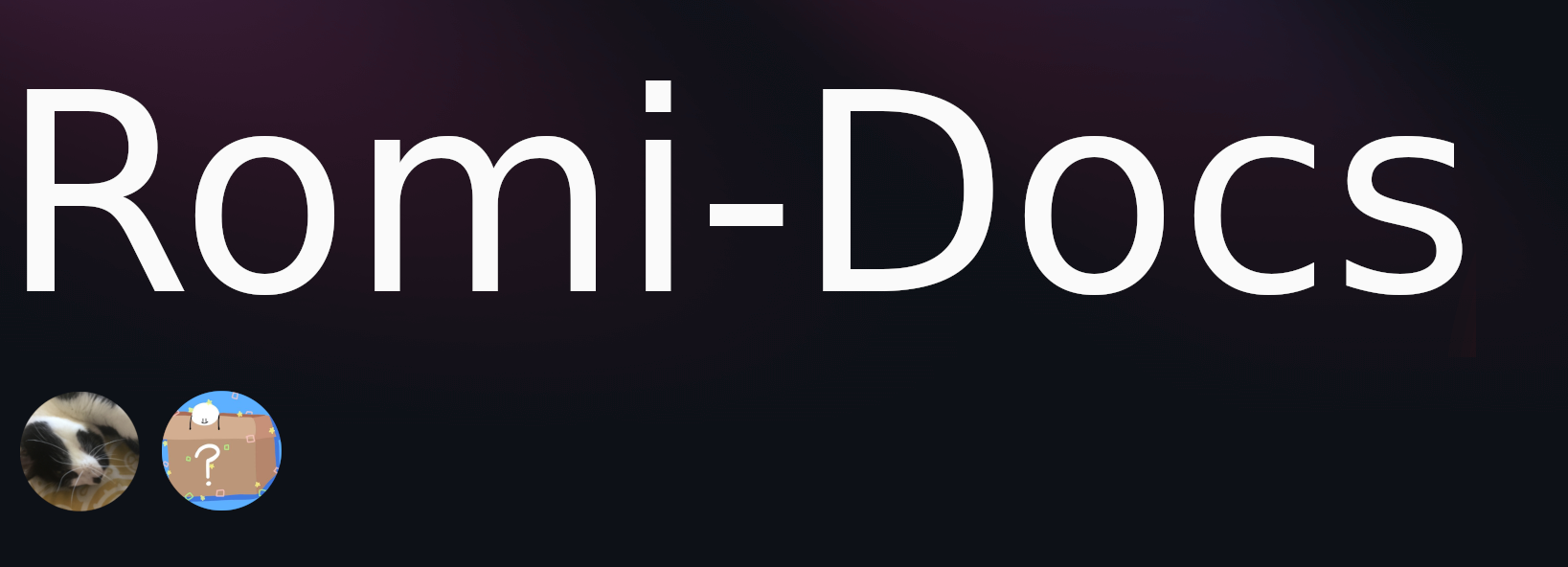 GitHub - camden-git/romi-docs