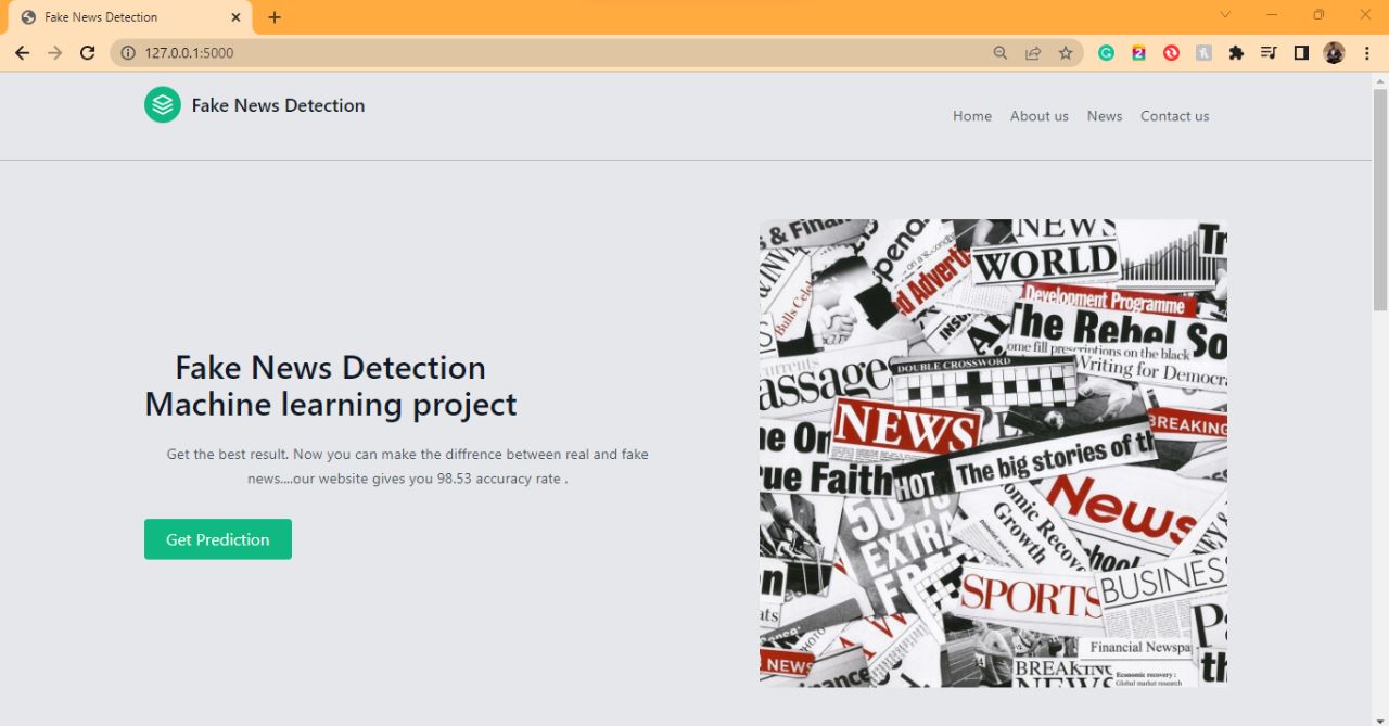 GitHub - RohitSingh9191/Fake-News-Detection: Here we detect whether the news is fake or real we ...