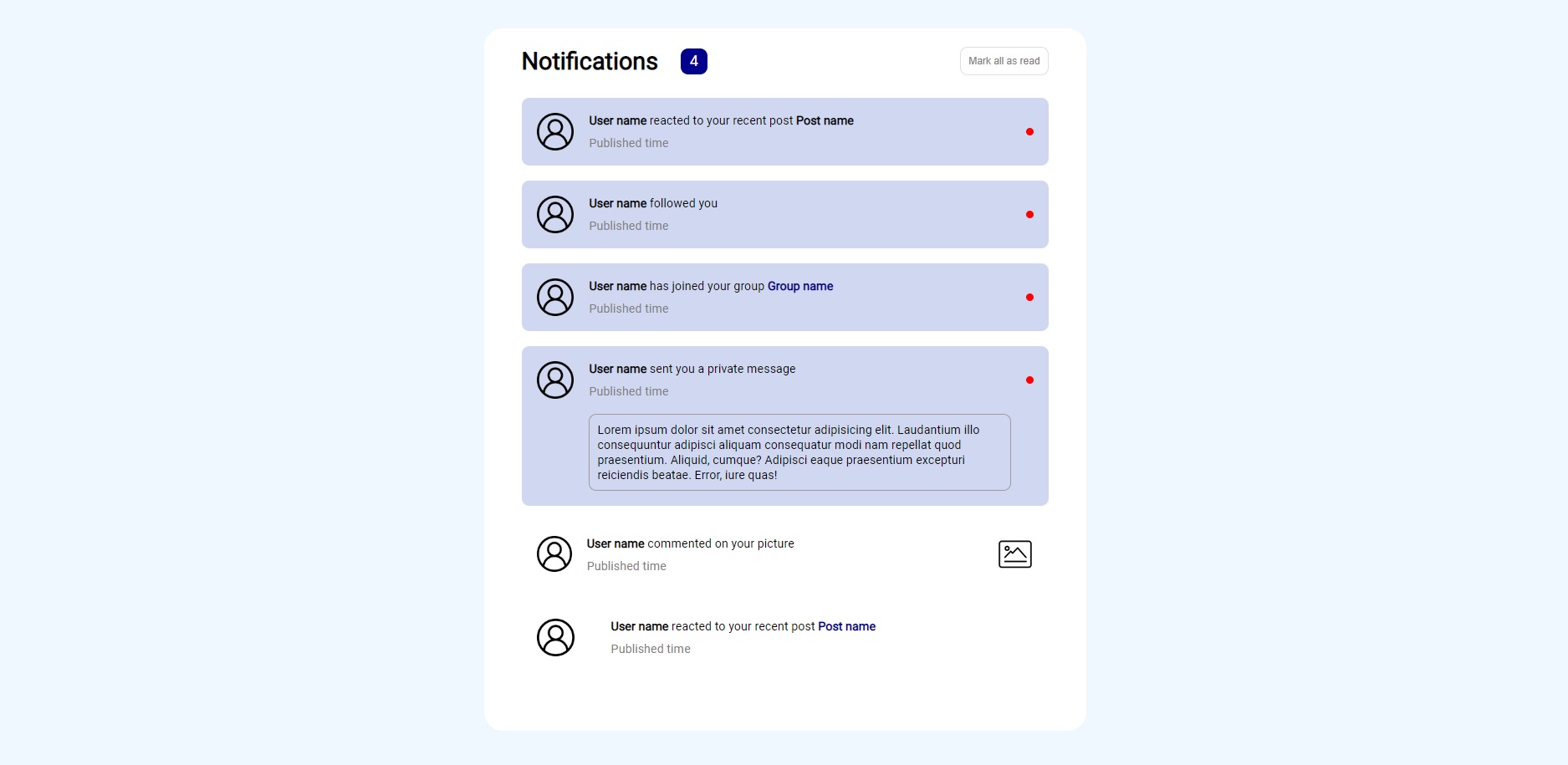 GitHub - nicopieroa/NotificationsPage-Practice: Este proyecto consistió ...