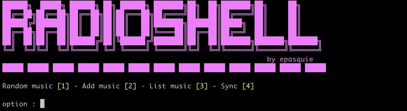 GitHub - EthanPasquier/RadioShell: Petite radio en python dans e termial