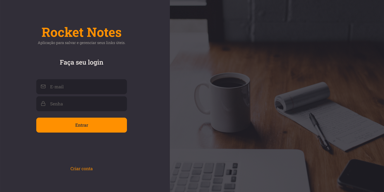 GitHub - madalena-rocha/rocket-notes: Projeto 10 do Explorer da Rocketseat.