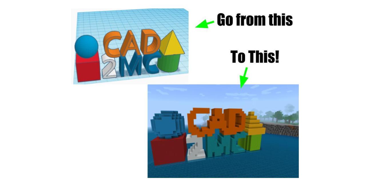 GitHub - jkries/cad2mc: Import 3d models into MineCraft with full color ...