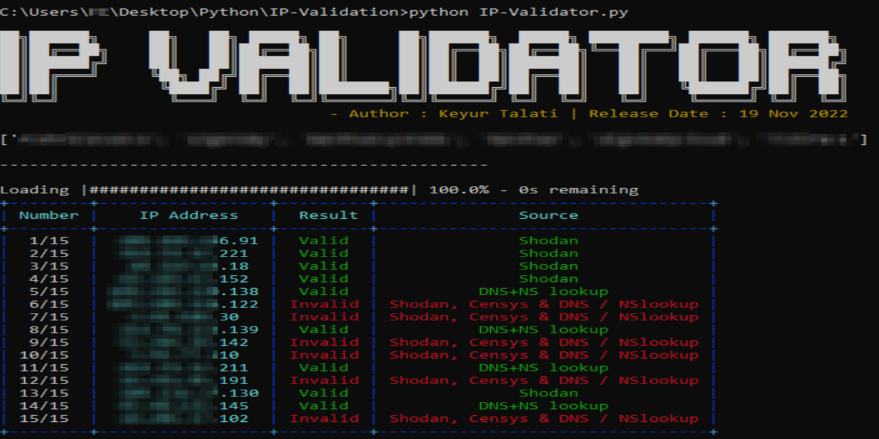 Github Keyurtalatiip Validator Bulk Ip Validation Automation 3611