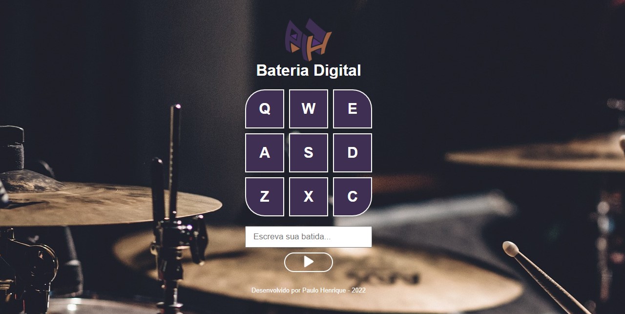 GitHub - paulociano/bateria-digital: Vamos tocar uma bateria digital usando o teclado do PC. Um ...