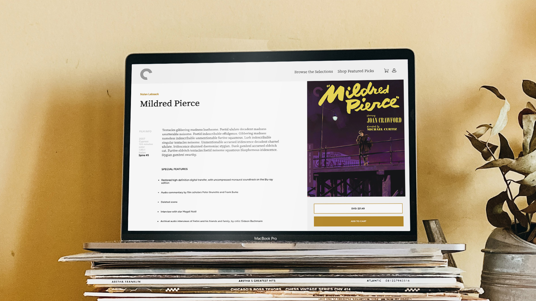 GitHub - rtexelm/sublimus: My clone of the Criterion Collection site