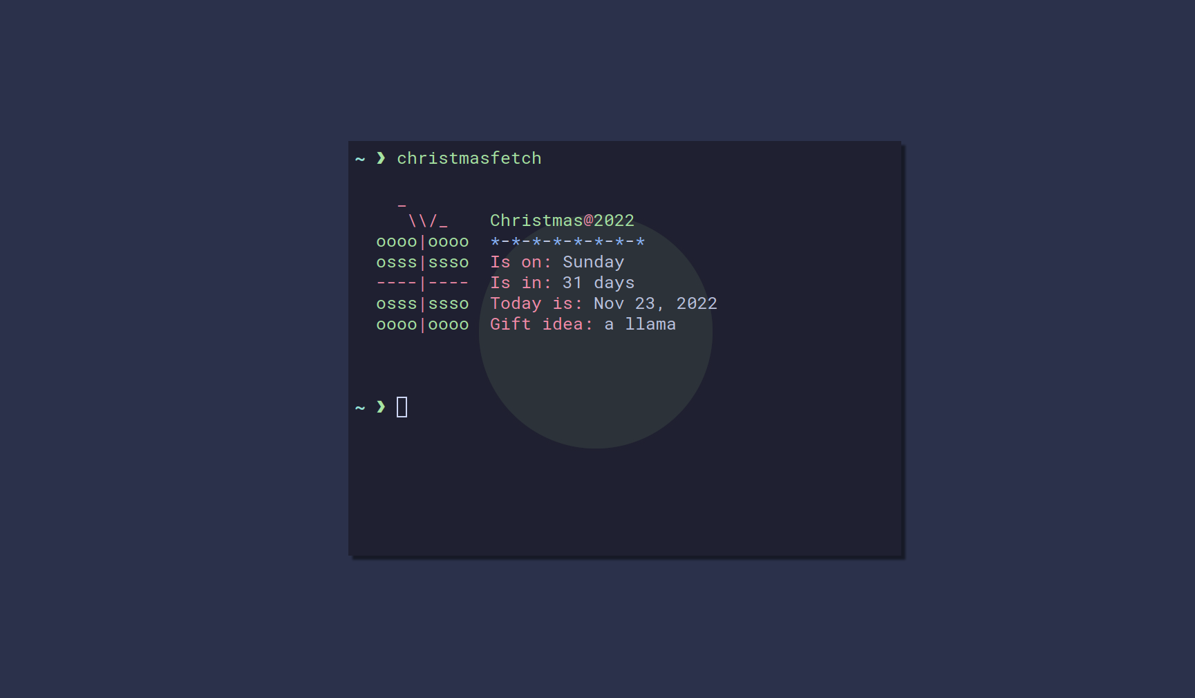 GitHub - mattishere/christmasfetch: Show off your Linux desktop for Christmas with a simple ...