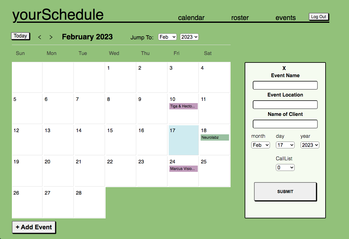 GitHub - WMattWood/yourSchedule: A simple and intuitive scheduling app