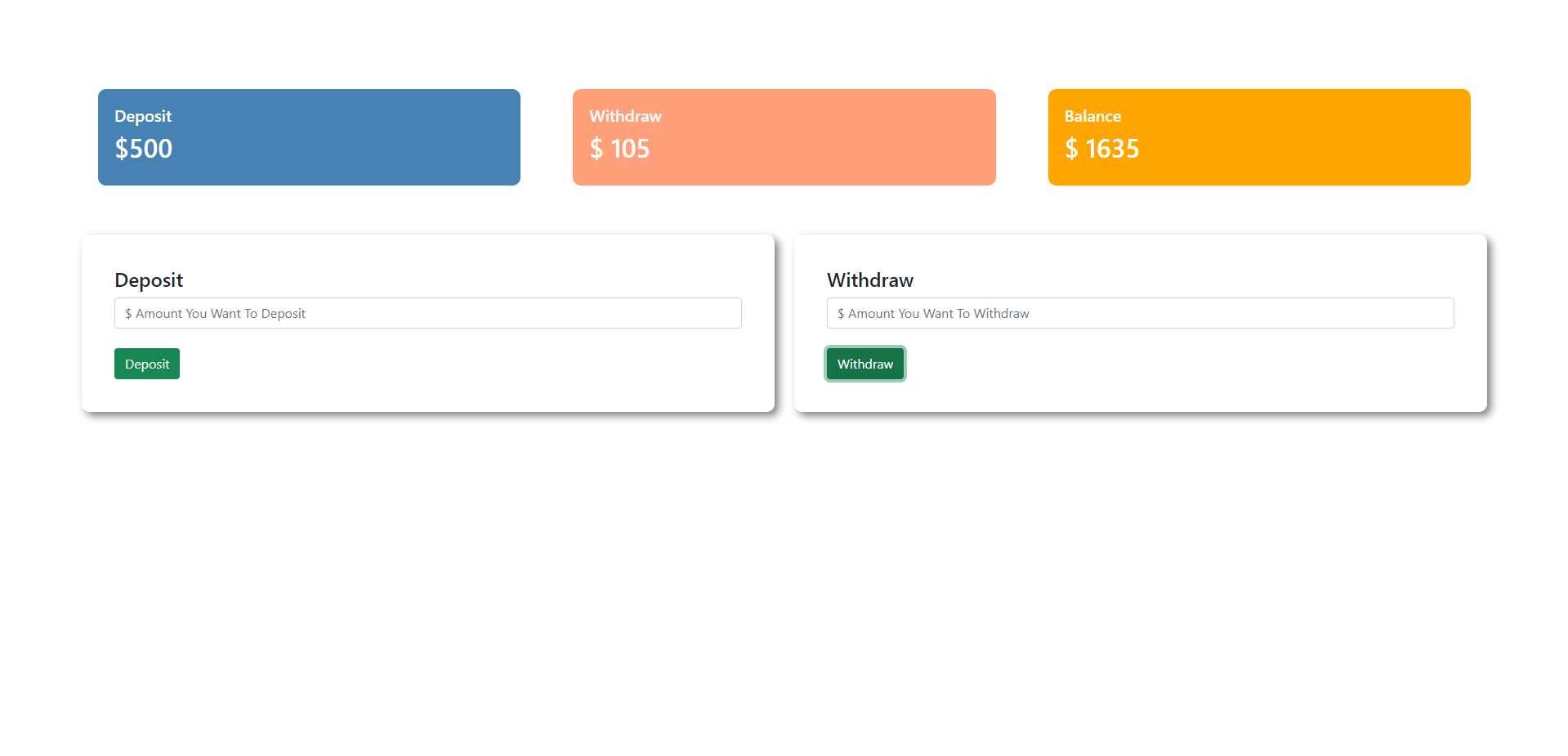 GitHub - sm-mahdi/bank: Simple Deposit Withdraw & Balance Functionality ...