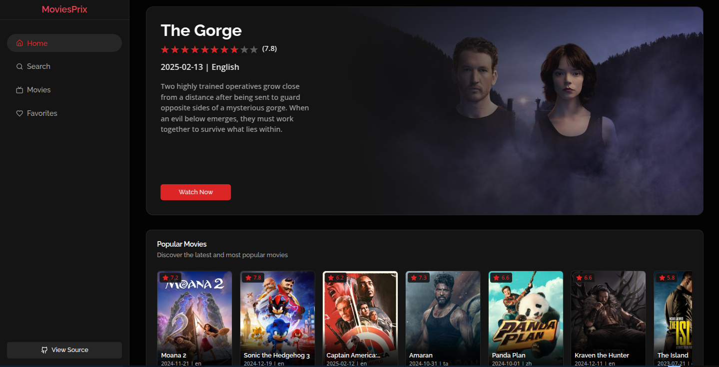 GitHub - devxprite/moviesprix: MoviesPrix is a modern movie discovery ...