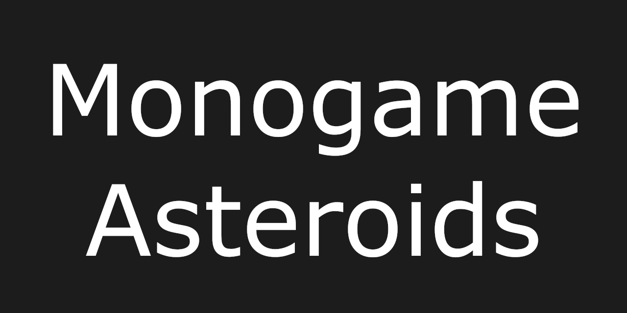 GitHub - UndeadAlex/Monogame-Asteroids: A recreation of asteroids using Monogame and C#.