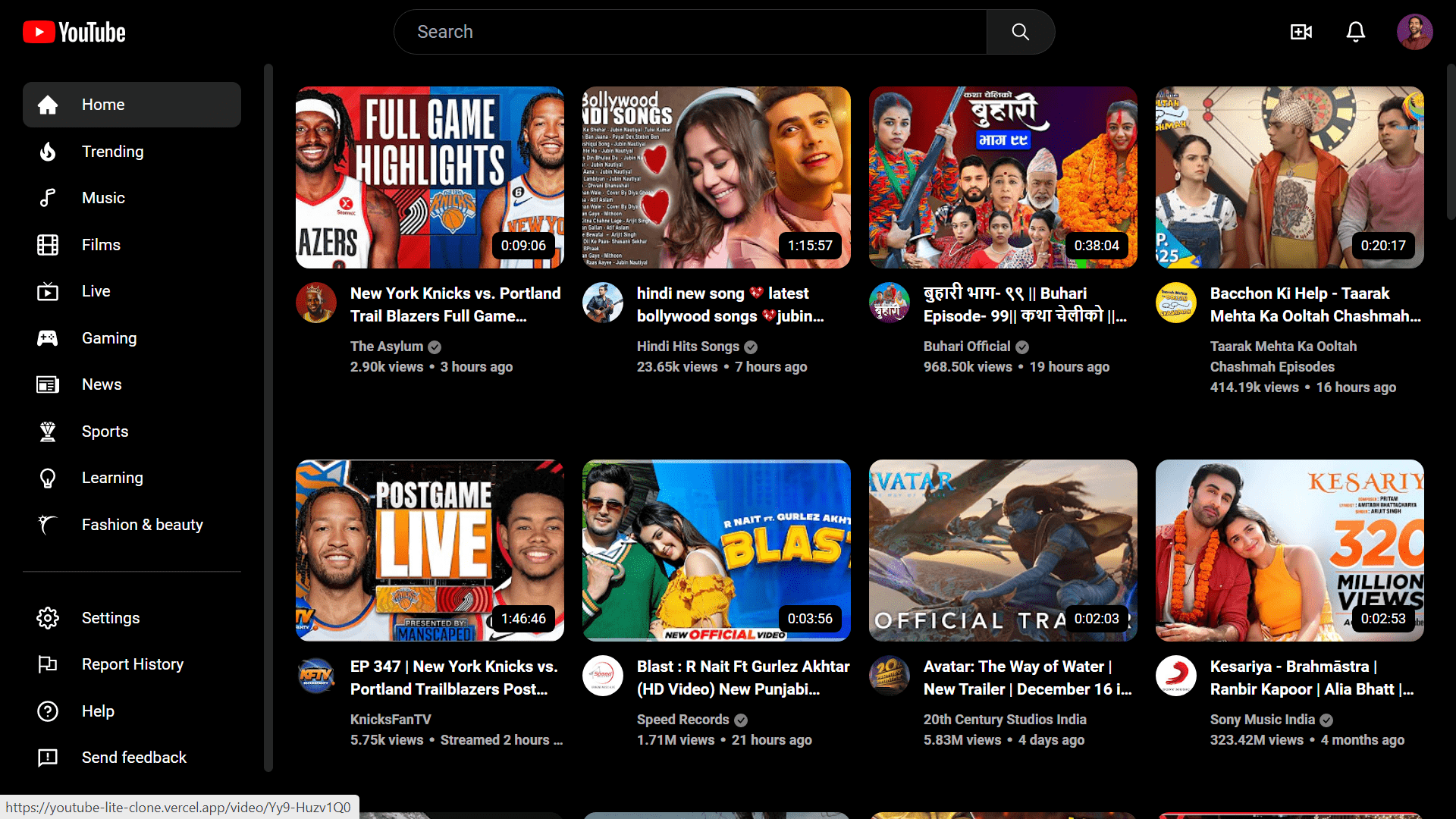 GitHub - basavarajakj/youtube-lite-clone