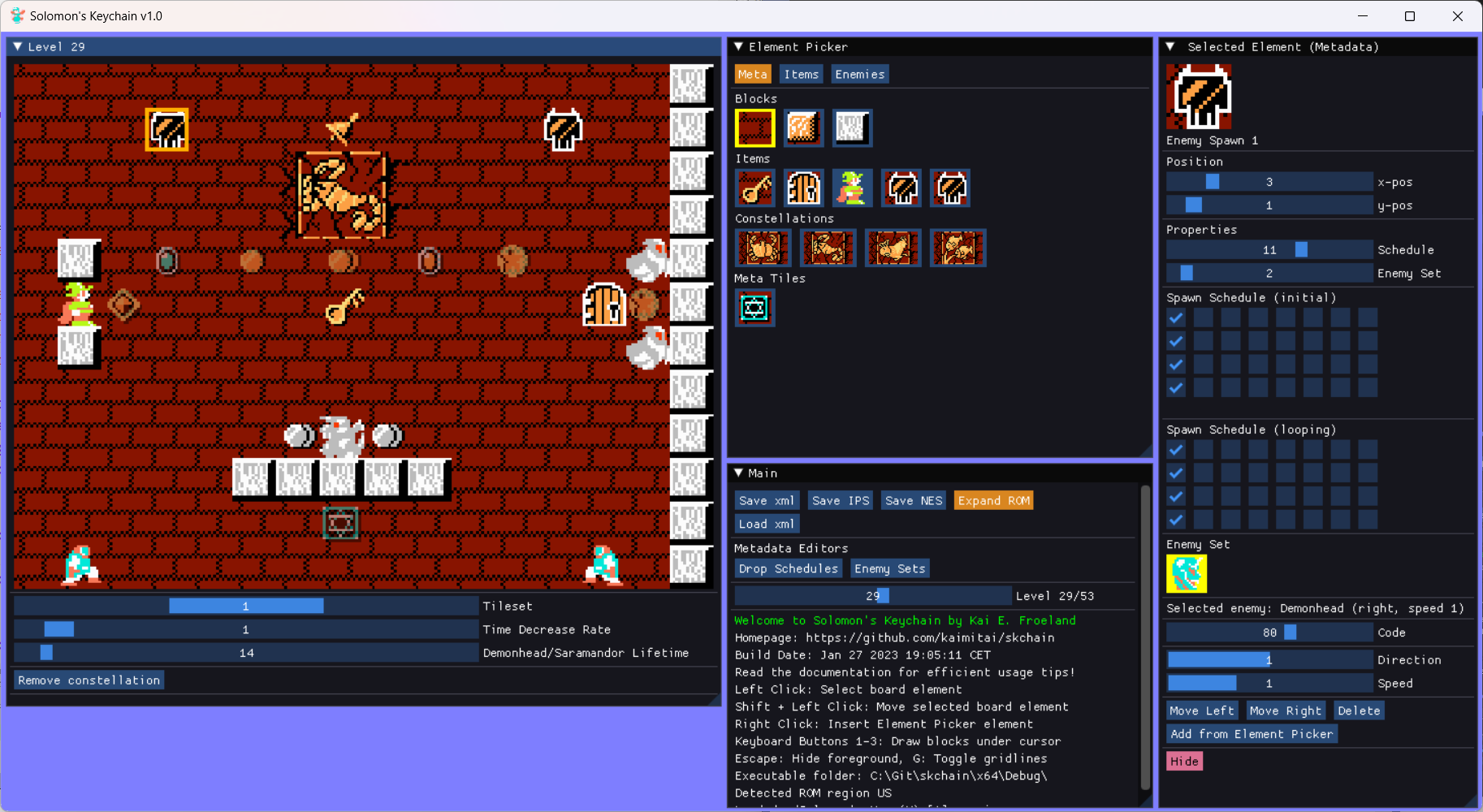 GitHub - kaimitai/skchain: Solomon's Keychain - Solomon's Key (NES) ROM ...