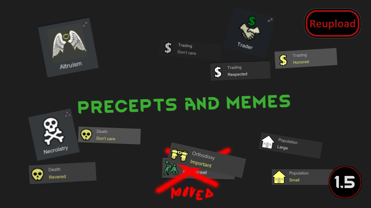 GitHub - emipa606/PreceptsAndMemes: Repository for the Rimworld mod named Precepts and Memes ...