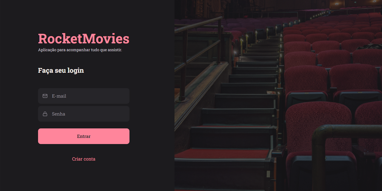 GitHub - madalena-rocha/rocket-movies: Desafio 09 do Explorer da Rocketseat.