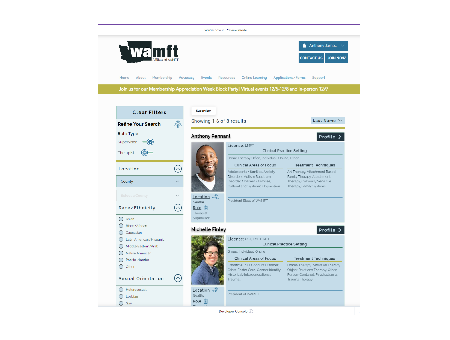GitHub - AnthonyJCampos/Wix-Website-Member-Directory: The following ...
