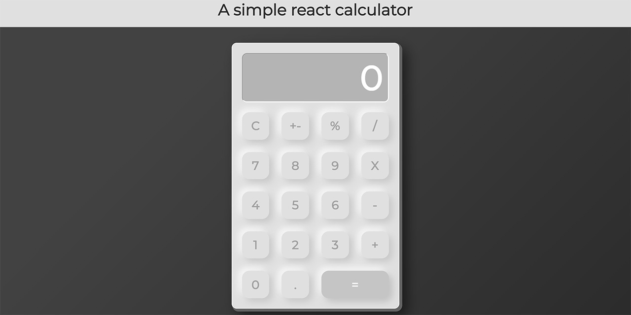 Github Stathis Renieris Project React Calculator App A Simple React Calculator