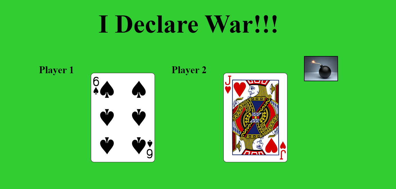 GitHub - LowKeyAD/I-Declare-War-Card-Game