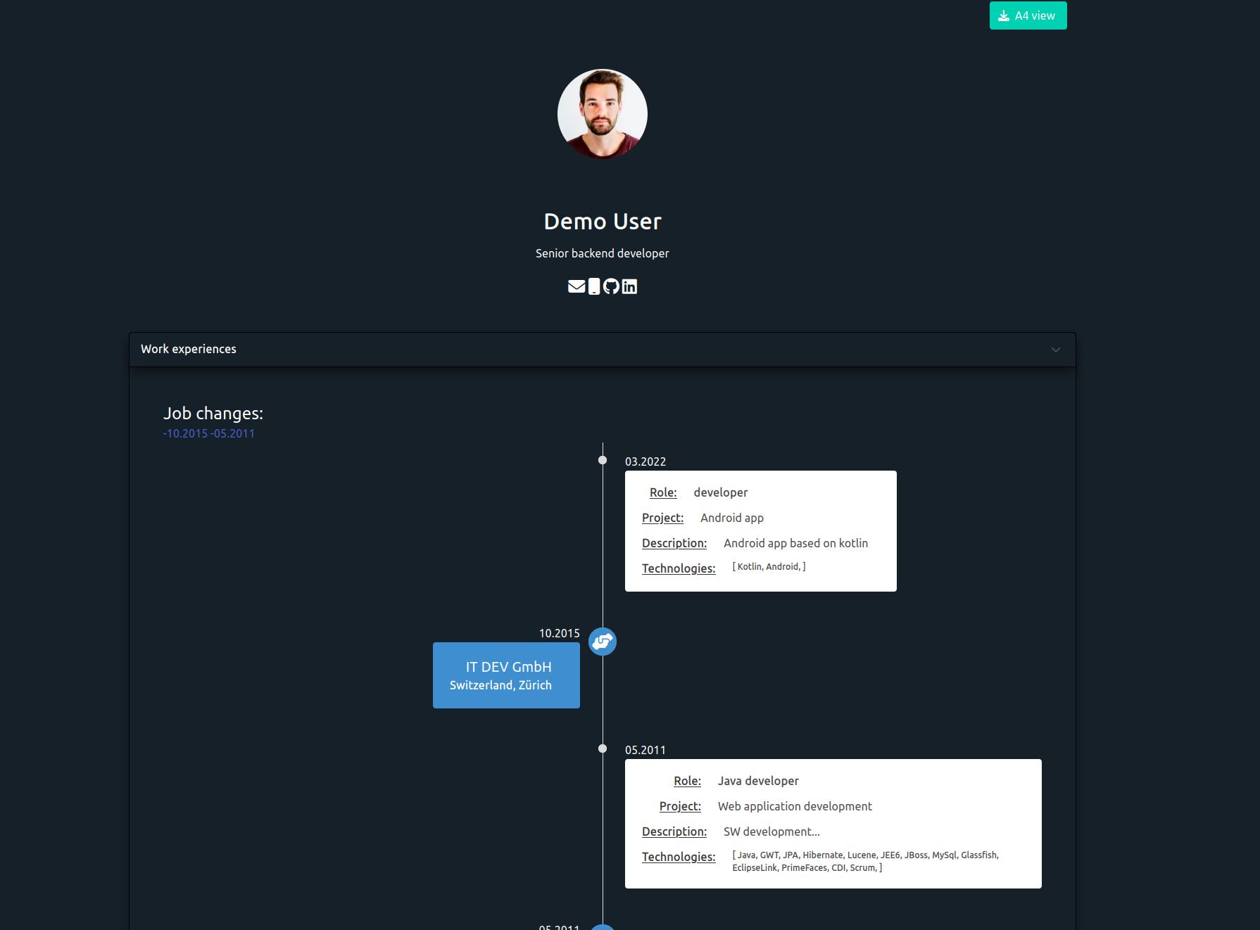 GitHub - simon-laszlo/timeline-cv-hugo: Timeline CV theme for hugo