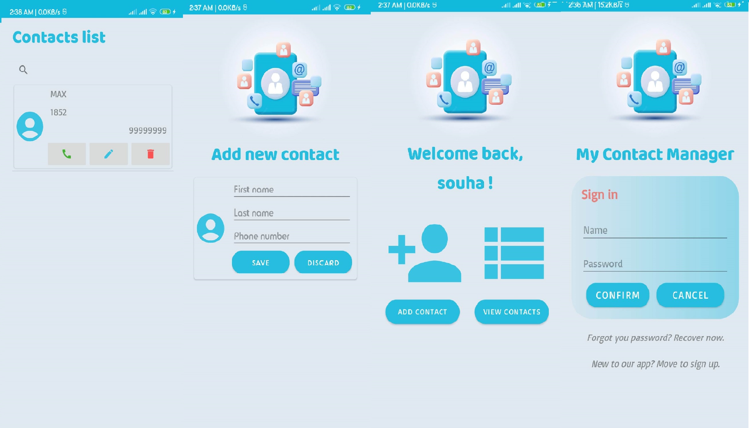 Github Souharebai Contact Manager