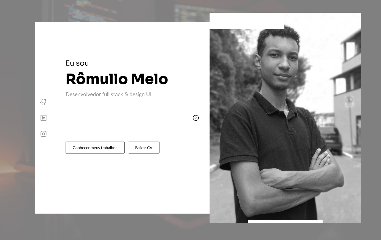 GitHub - rom013/portfolio: Meu portfólio profissional, que descreve um pouco sobre a minha ...