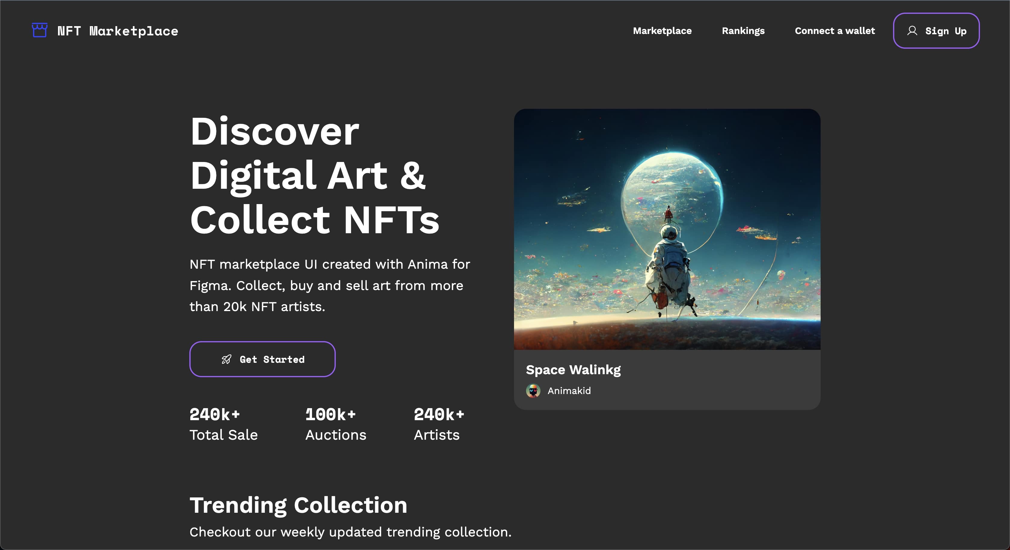 GitHub - Parashchuk/NFT-Marketplace: Full-stack pet project that ...