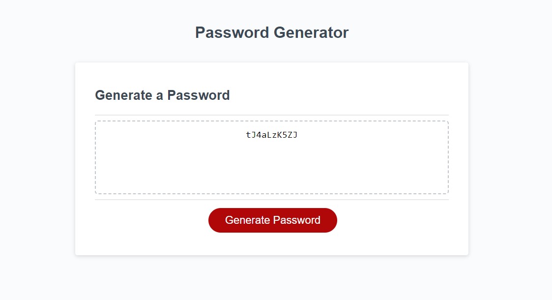 GitHub - FranklynSuriel/Password_Generator: JS that randomly generate a password that meets ...