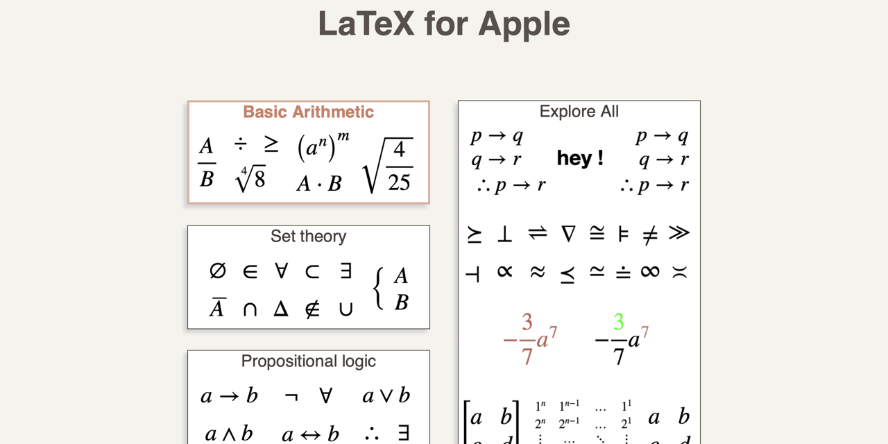 GitHub - LizAryslanova/latex-for-apple: Quick reference for LaTeX for ...