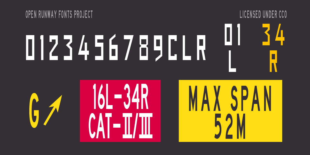 GitHub - ryo-a/Open-Runway-Fonts: The Open-source Runway and Taxiway Fonts