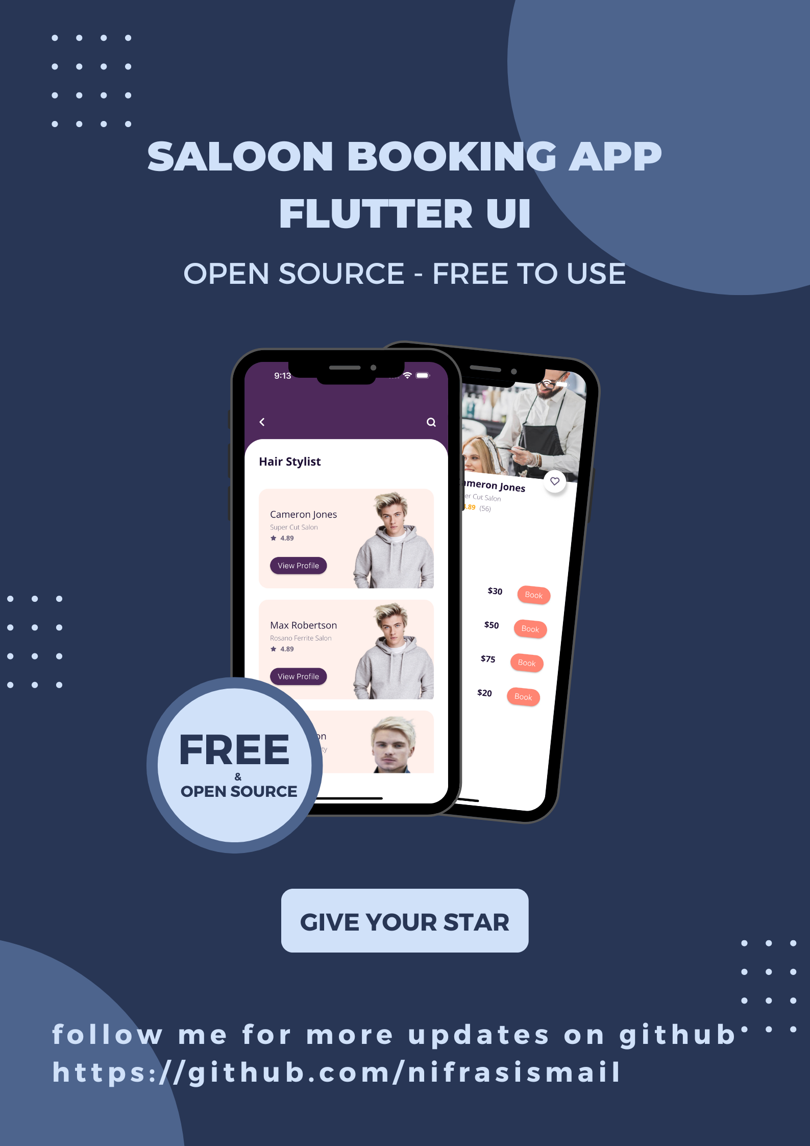 GitHub - nifrasismail/Flutter-Saloon-Booking-App: Open Source - Saloon Booking App Made with ...