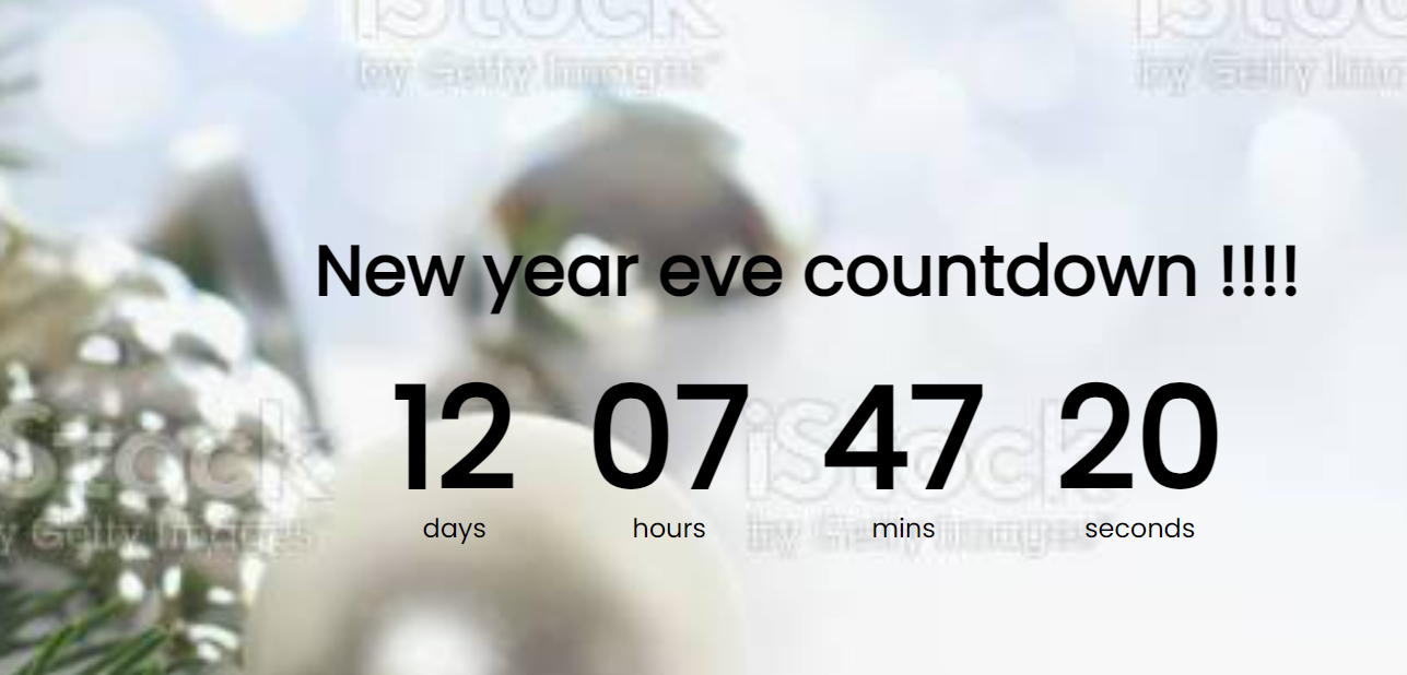 GitHub - Owl2021E/Newyear_clock: Javascript application to countdown ...