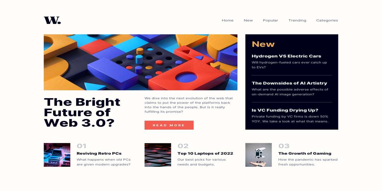 GitHub - Sanjog735/Womble-NewsHomepage-UI: Its simply a UI made out of ...